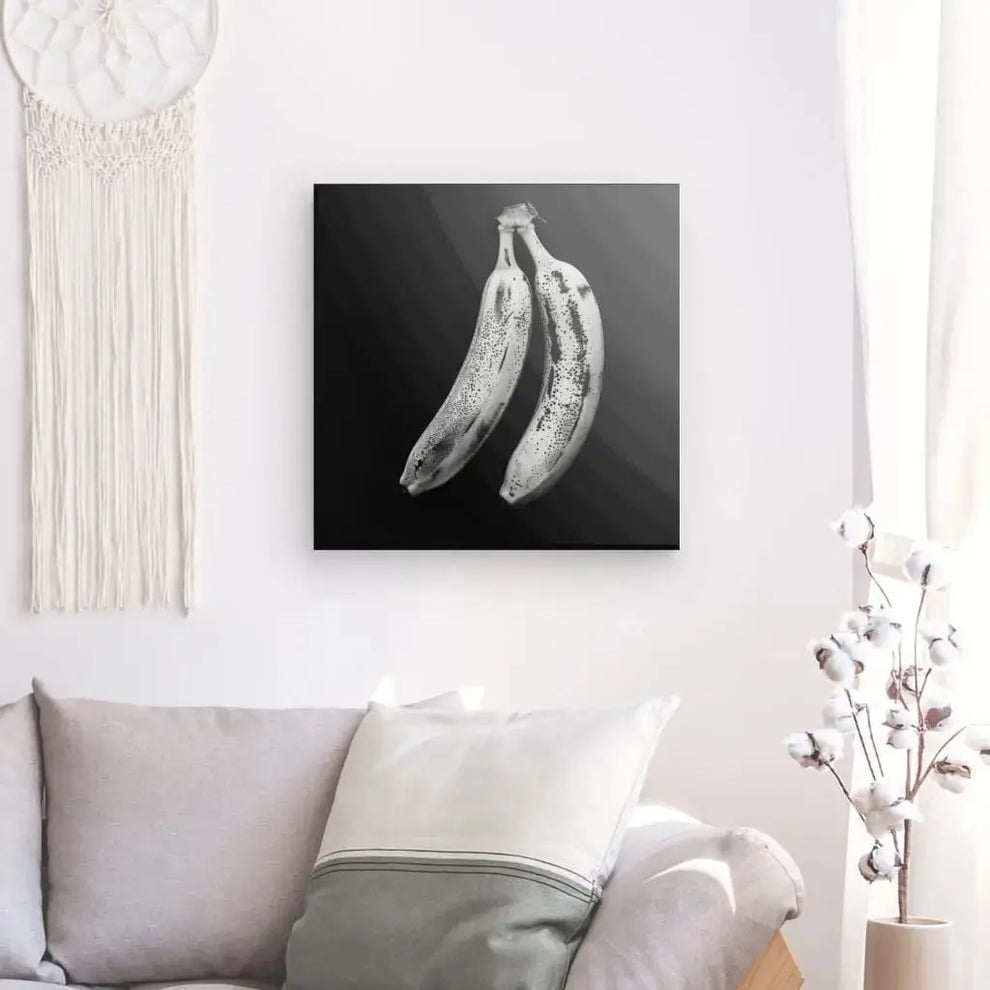 Tableau Bananes Photo Art Mural Kitch Noir et Blanc – Univers Noir et Blanc